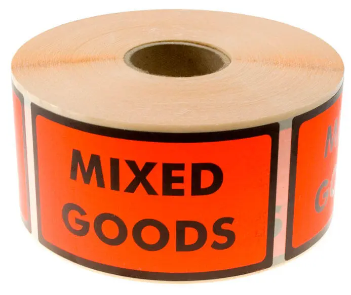 ETIKET Mixed goods| Dag til dag levering | ALBE Emballage A/S